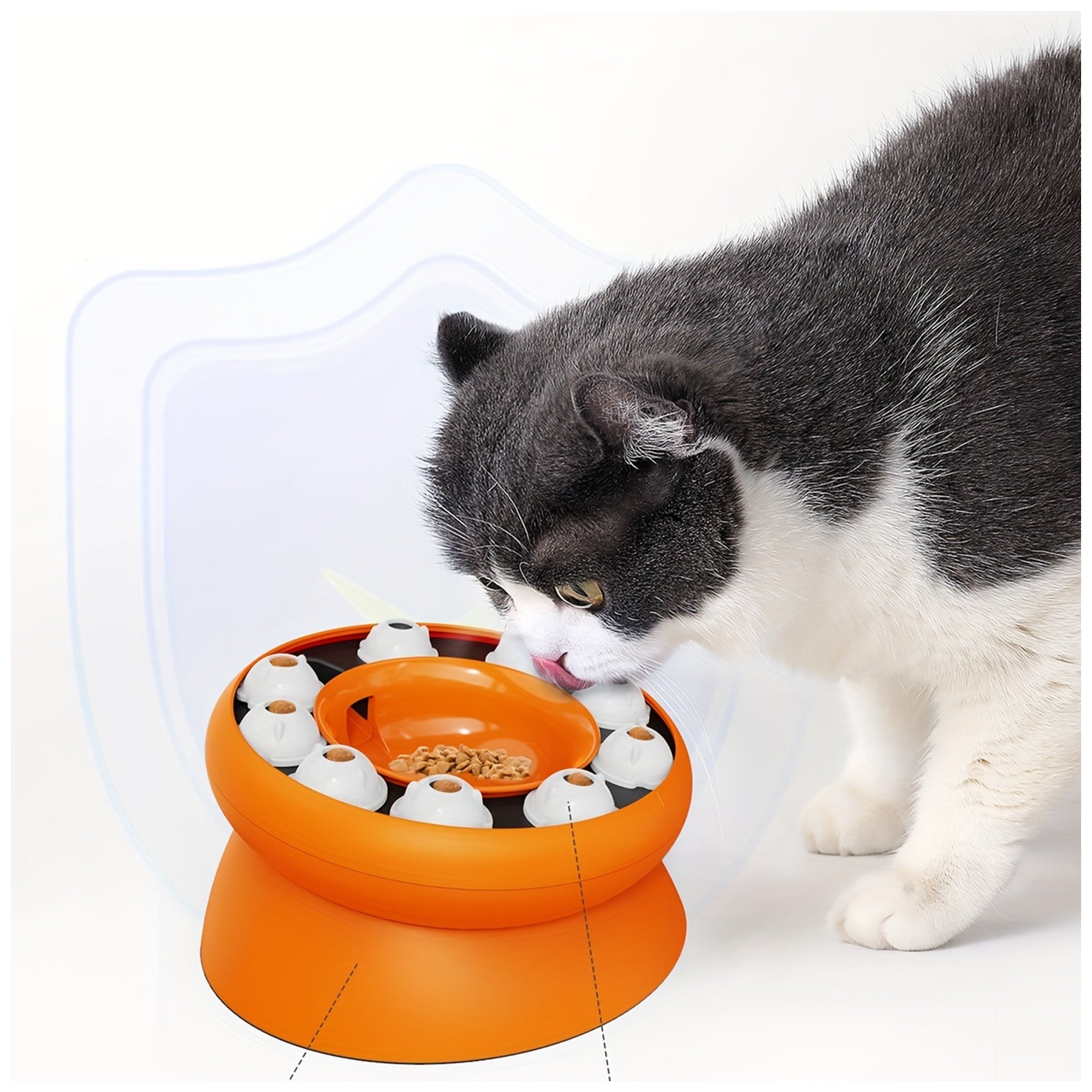 Interactive Cat Puzzle Feeder – Engaging Slow Feed Fun